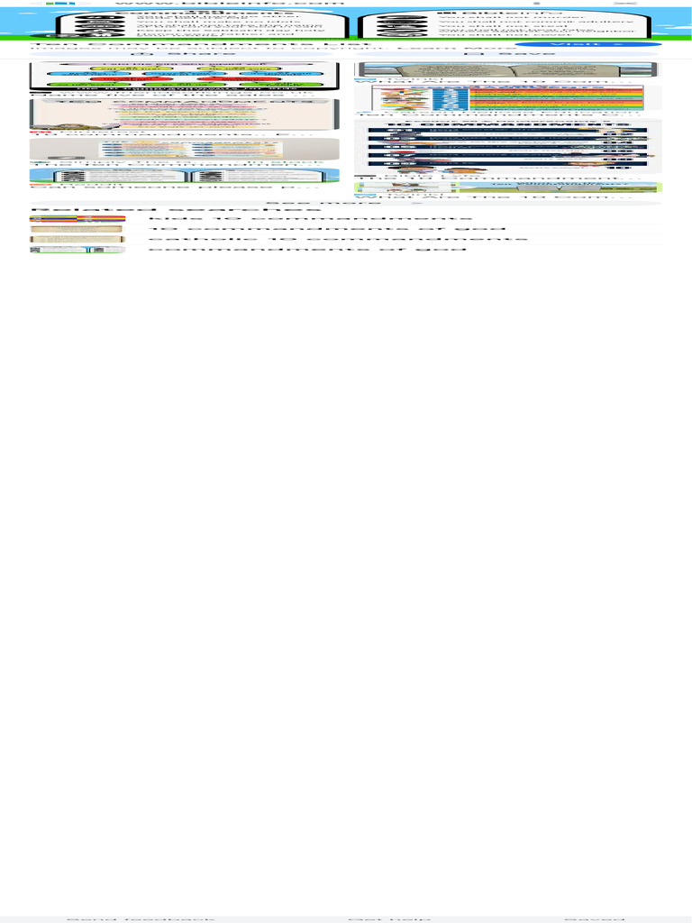 Ten Commandments of God - Google Search | PDF