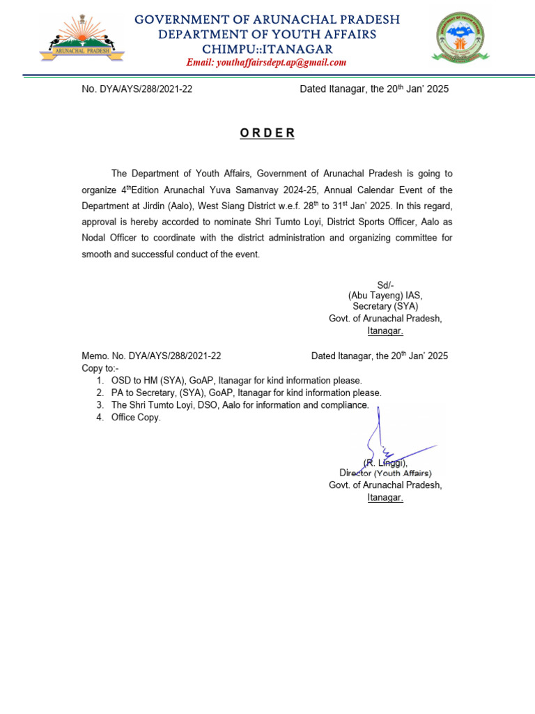 Nodal Officer Nomination AYS | PDF