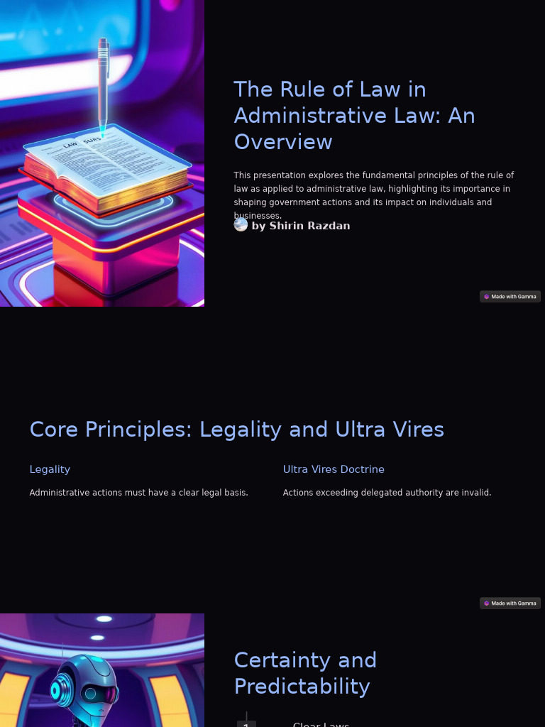 The Rule of Law in Administrative Law An Overview | PDF
