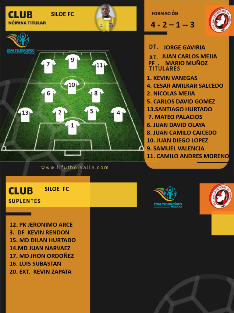 Alineación Siloé F.C-1 | PDF
