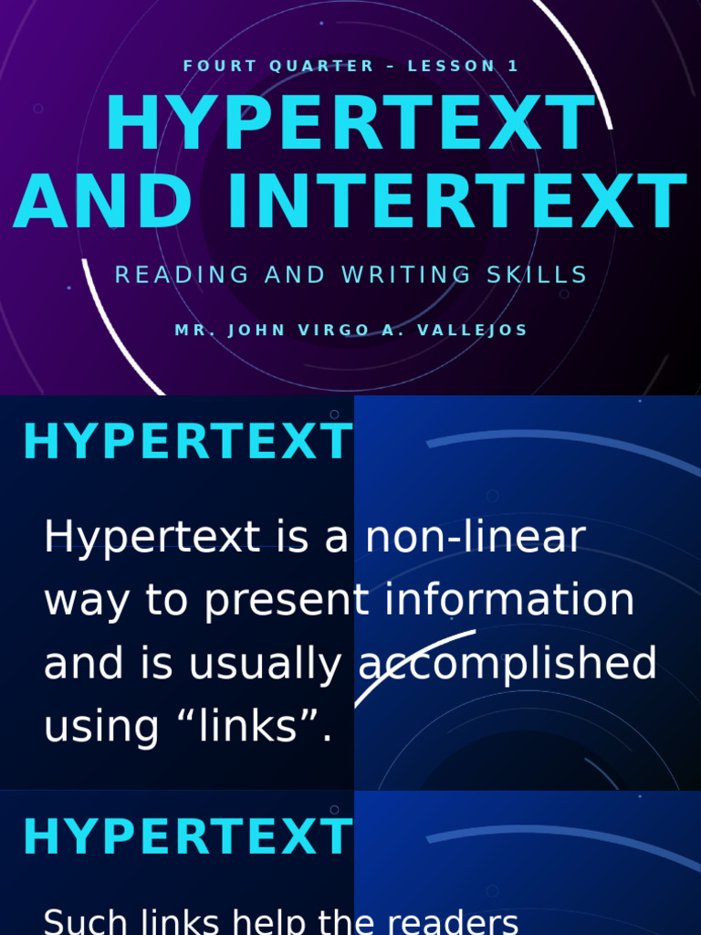 Hypertext and intertext | PDF | Hyperlink | Hypertext
