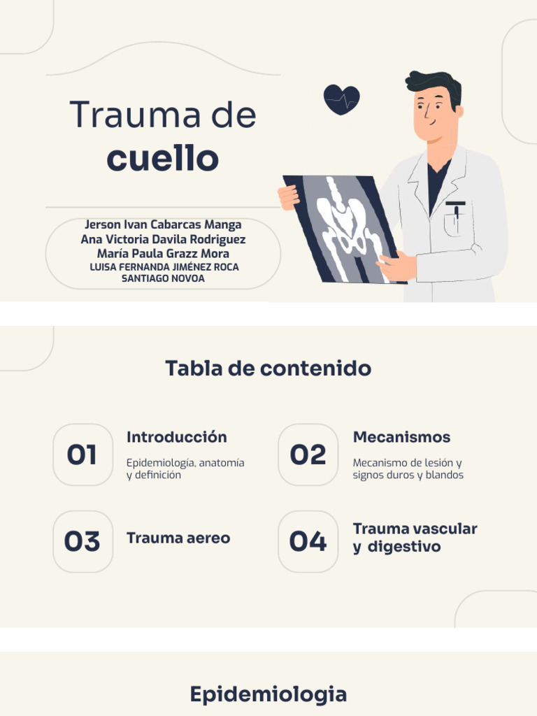 Trauma de Cuello | PDF | Herida | Enfermedades y trastornos