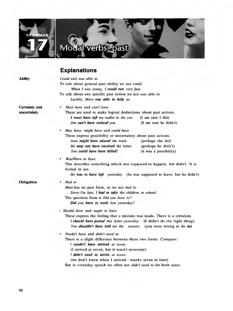 Modal Verbs Past | PDF