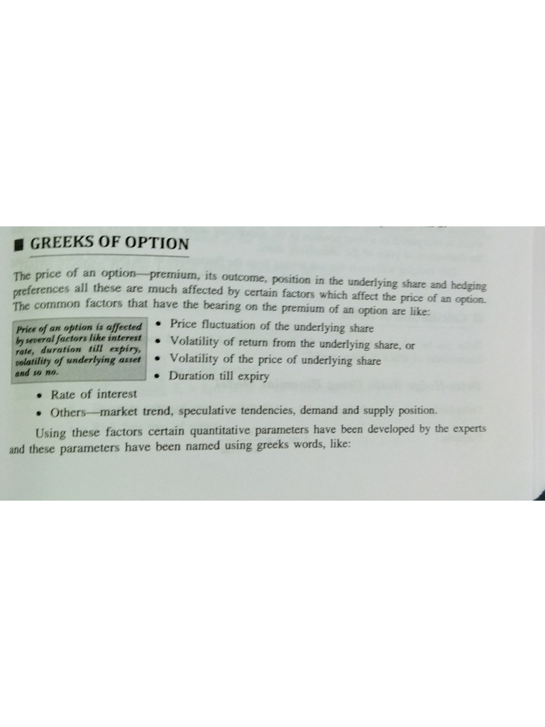 Options Greeks | PDF