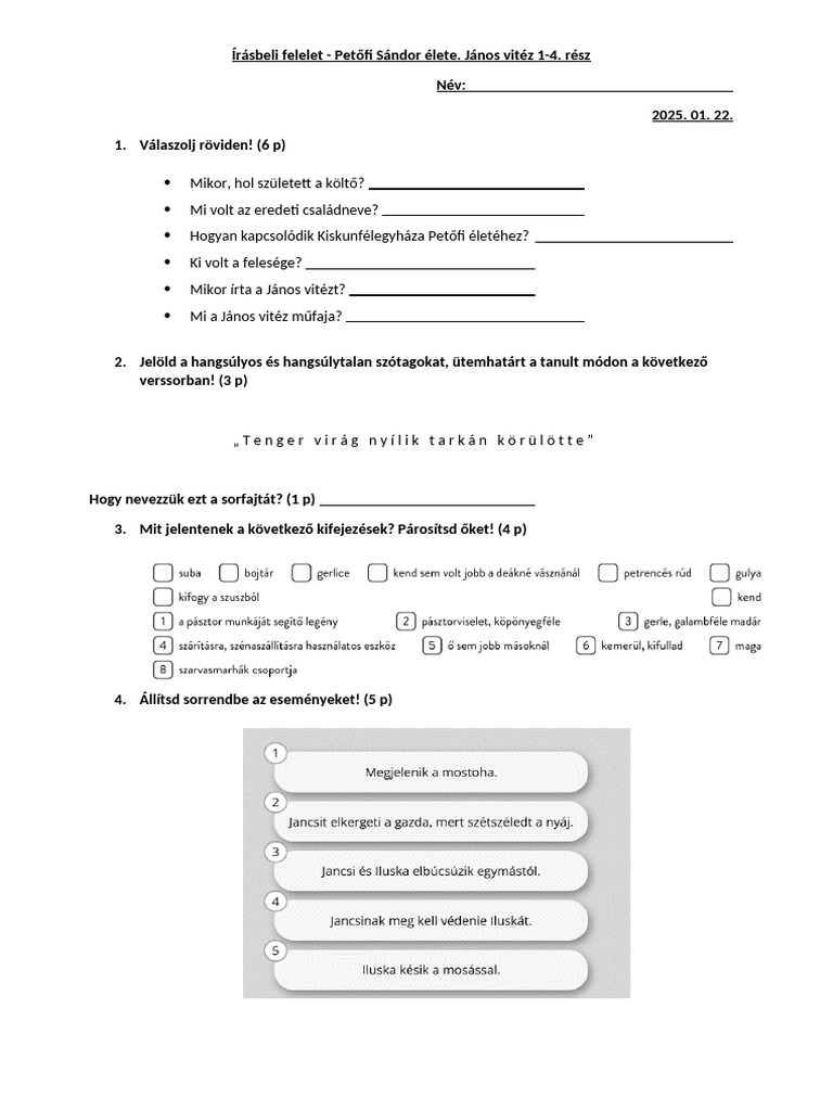 Számonkérés 1-4. Fejezet | PDF