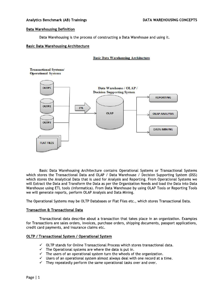 data warehouse | PDF