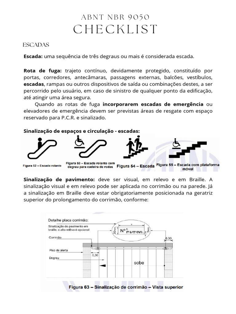 Checklist Escadas - Corrigido | PDF