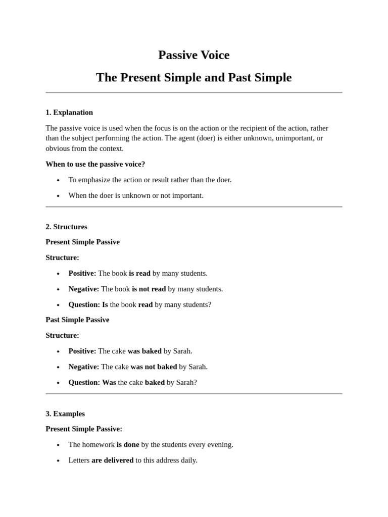 Understanding Passive Voice Usage | PDF