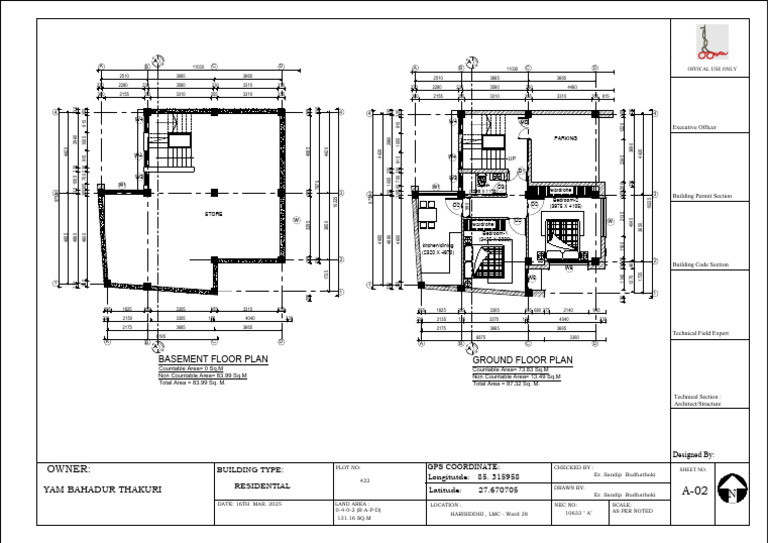 Basement and Ground Floor Plans | PDF