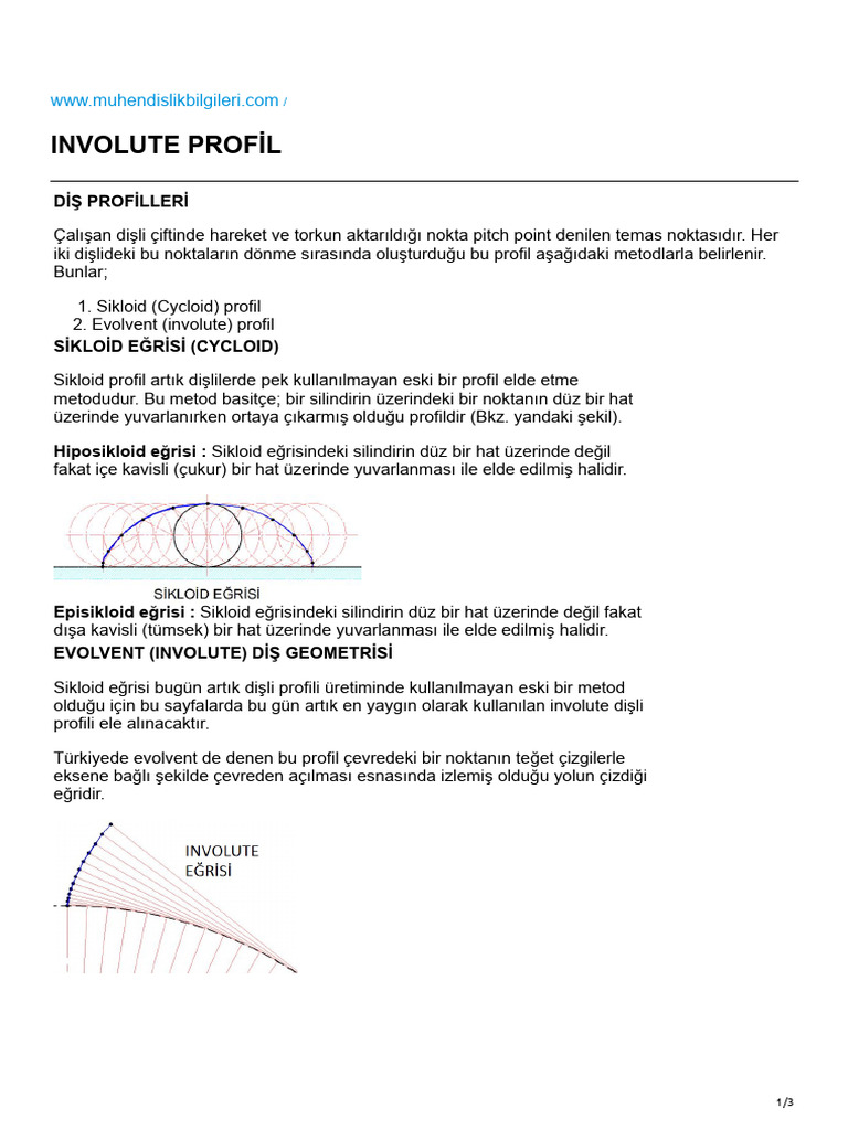 Involute Profi̇l | PDF