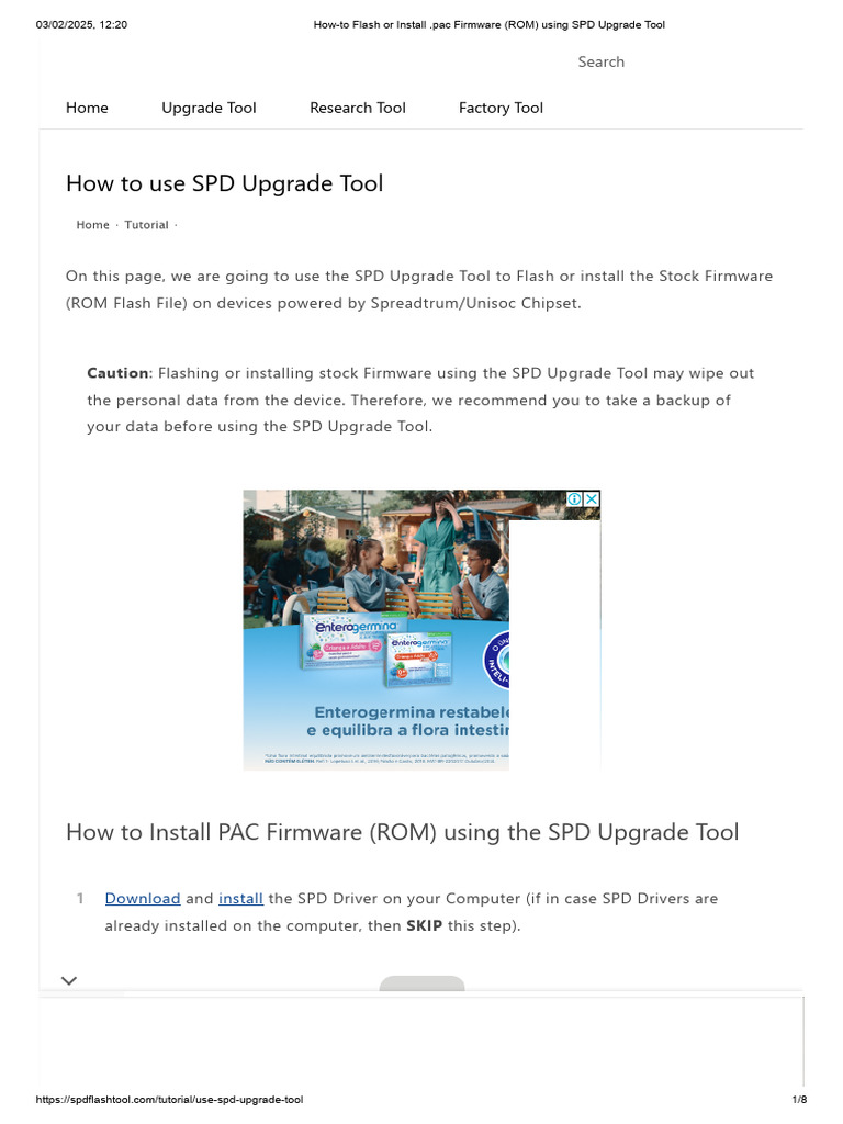 How-To Flash or Install .Pac Firmware (ROM) Using SPD Upgrade Tool | PDF | Software | Computer ...