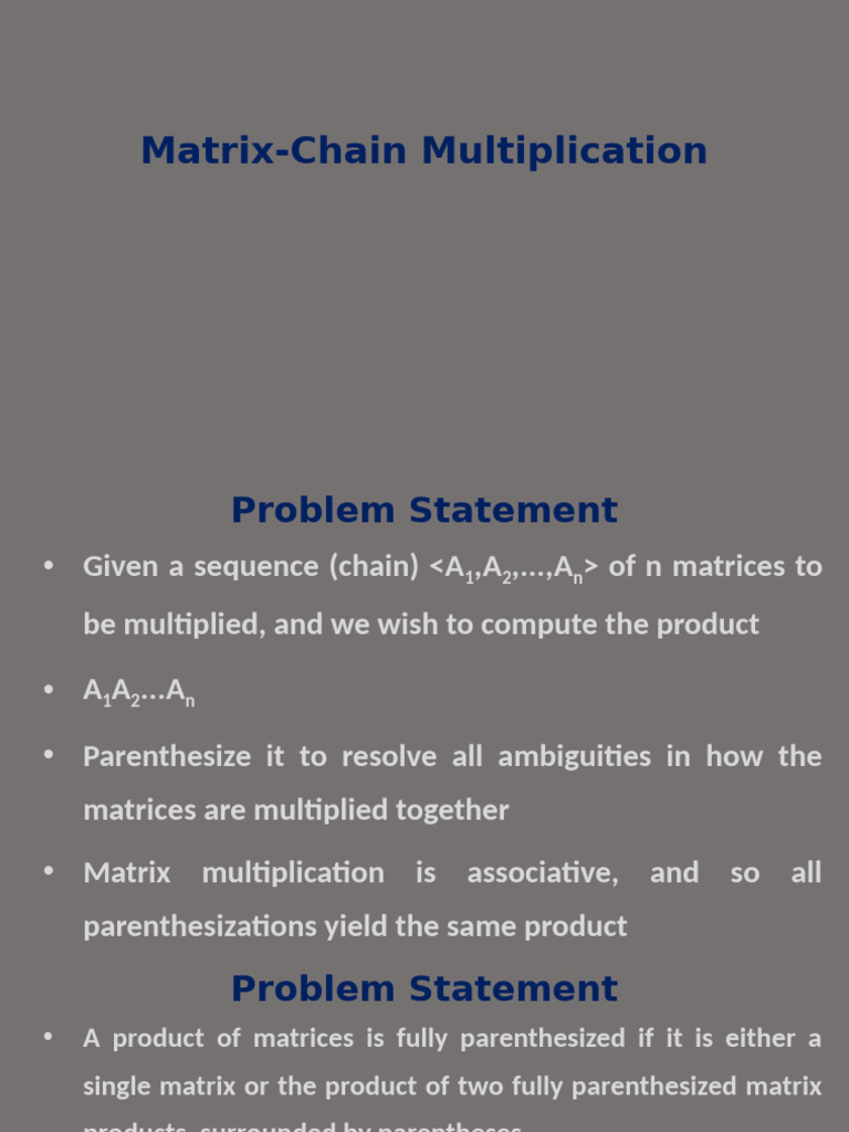 M2-matrix_chain_multiplication | PDF | Multiplication | Matrix (Mathematics)