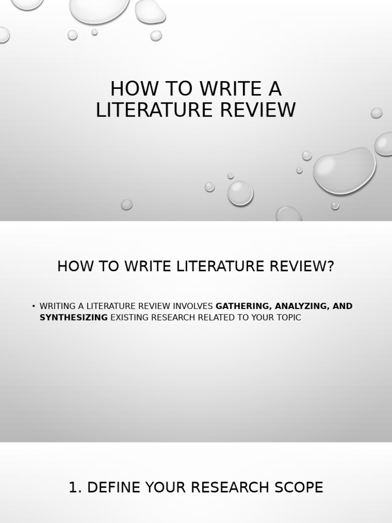How To Write A Literature Review | PDF | Literature Review | Methodology