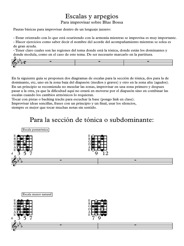 Escalas y Arpegios - Partitura Completa | PDF | Escala (música) | Armonía