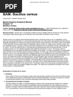 FDA BAM: B. cereus Detection Methods | PDF
