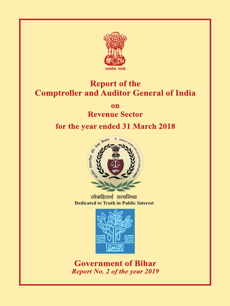 Report No 2 of 2019 Revenue Sector Government of Bihar | PDF | Taxes ...