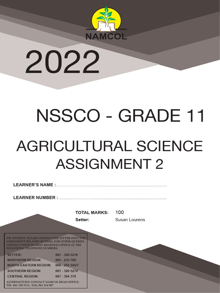 NSSCO Agricultural Science Assignment 2 2021 | PDF | Crop Yield | Agriculture