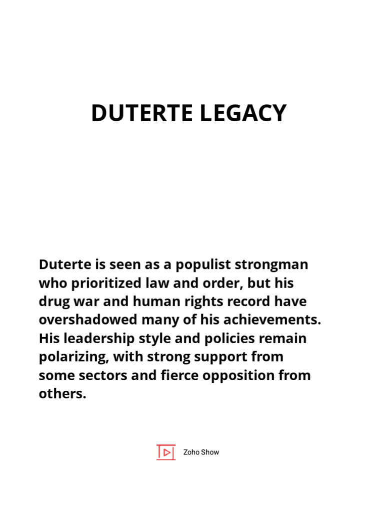Duterte's Polarizing Leadership Legacy | PDF