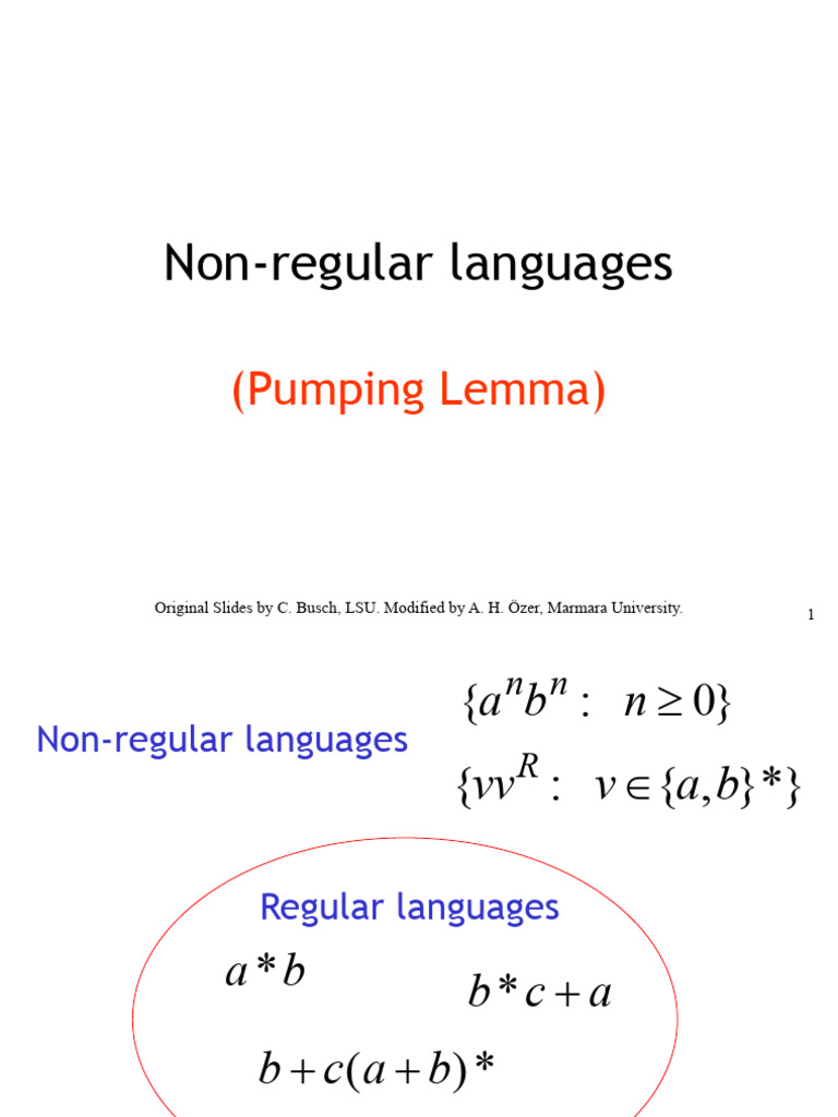 7-Pumping Lemma For Regular Languages | PDF | Syntax (Logic) | Formalism (Deductive)