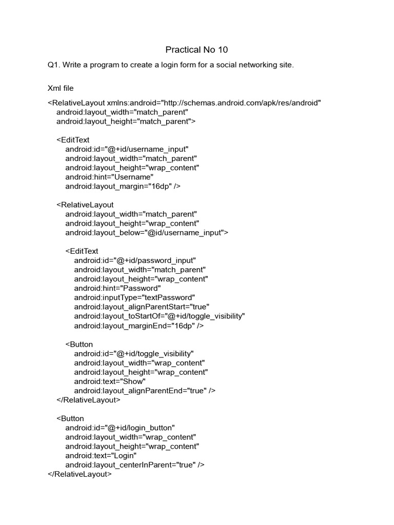 Practical No 10.1(MAD) | PDF | Android (Operating System) | Software