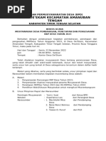 24 Format Berita Acara Musdes Pembahasan, Penetapan Dan Pengesahan RKP Desa | PDF