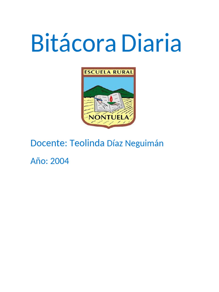 Bitácora Diaria | PDF