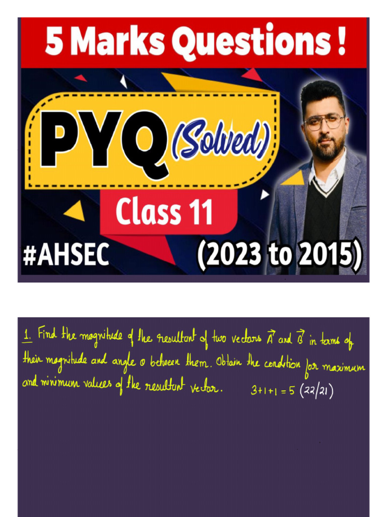 PYQ 5 Marks Class 11 | PDF