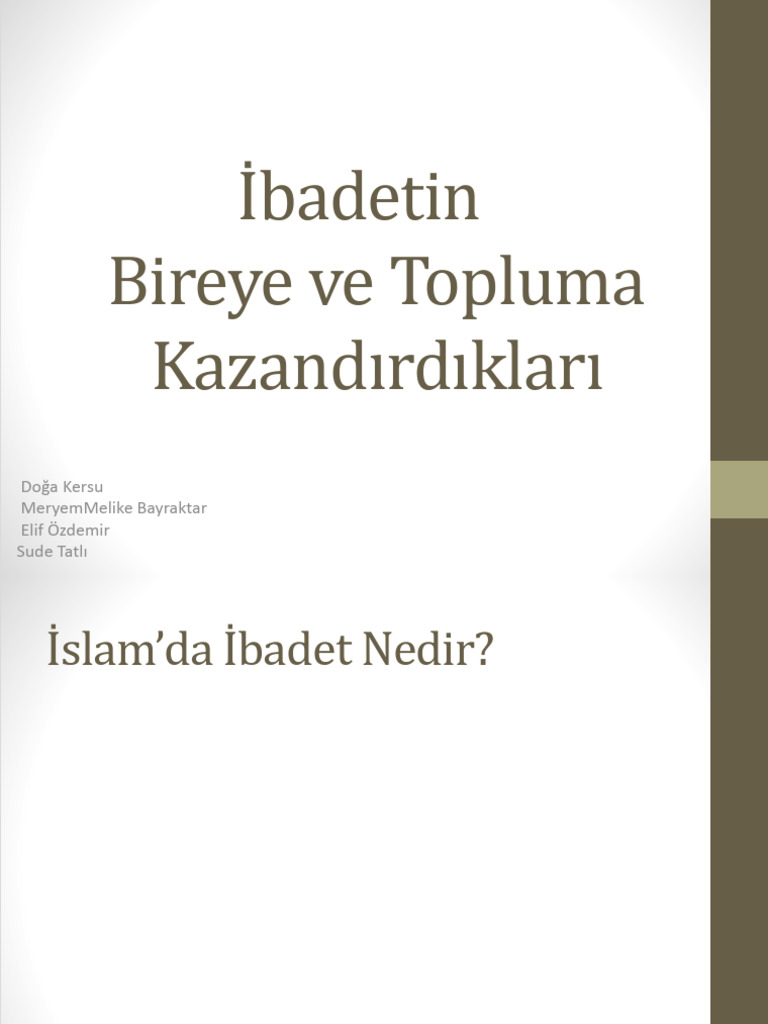 Din Ibadet | PDF