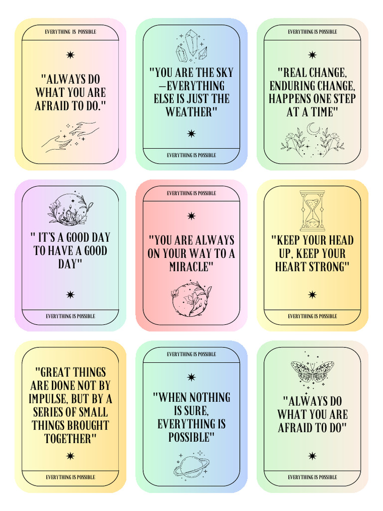 Posituve Affirmation Cards | PDF