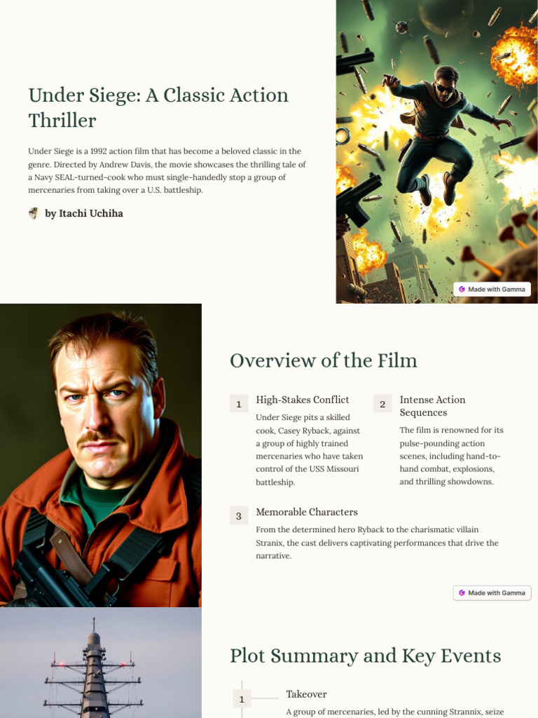 Under Siege A Classic Action Thriller | PDF