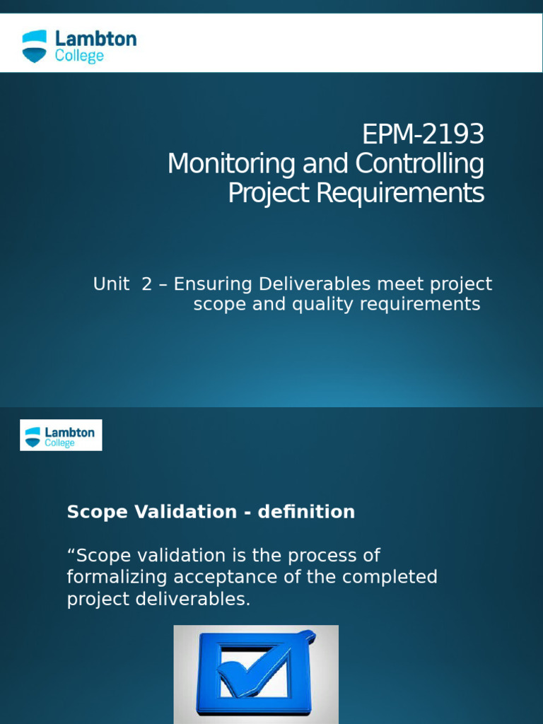 Scope Validation in Project Management | PDF | Scope (Computer Science ...