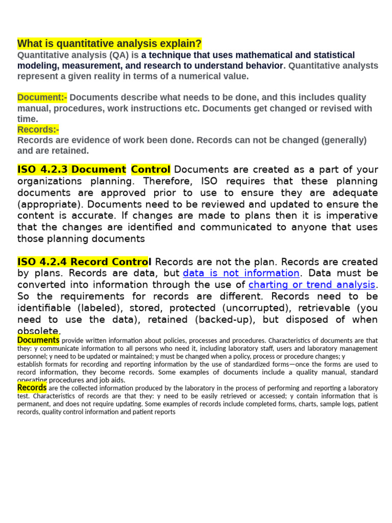 What Is Quantitative Analysis Explain | PDF
