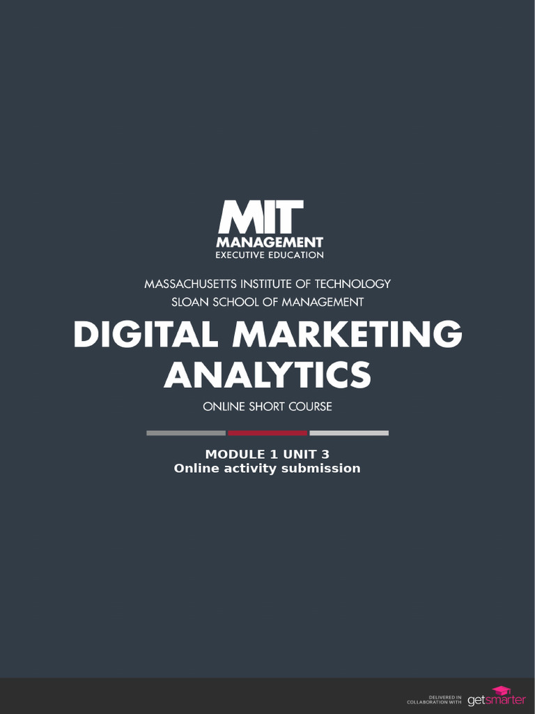 MIT MAS M1U3 Online Activity Submission | PDF | Marketing | Digital Marketing