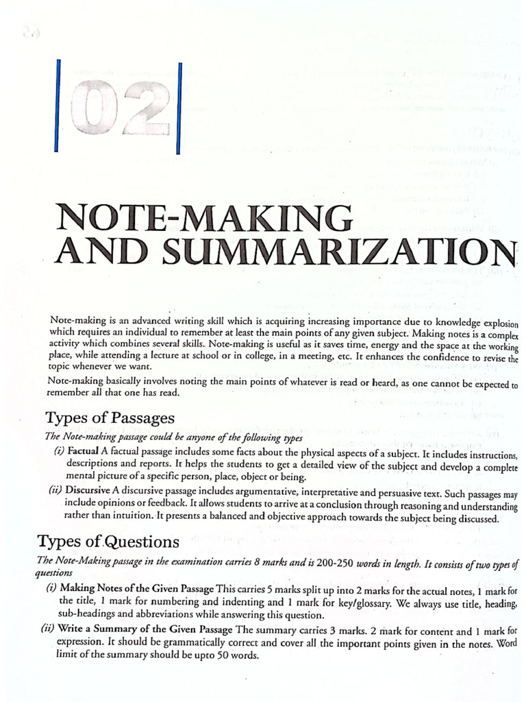 Note-Making PDF | PDF