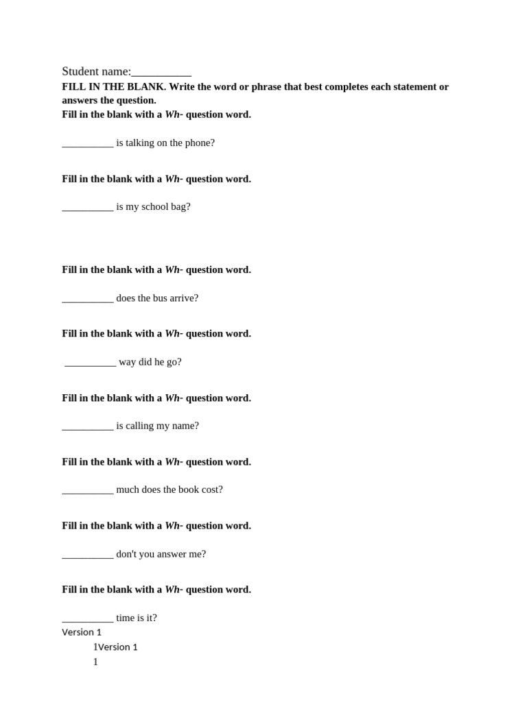 BLOCK 1 TEST THIRD GRADE - Version1 | PDF | Question | Carnival