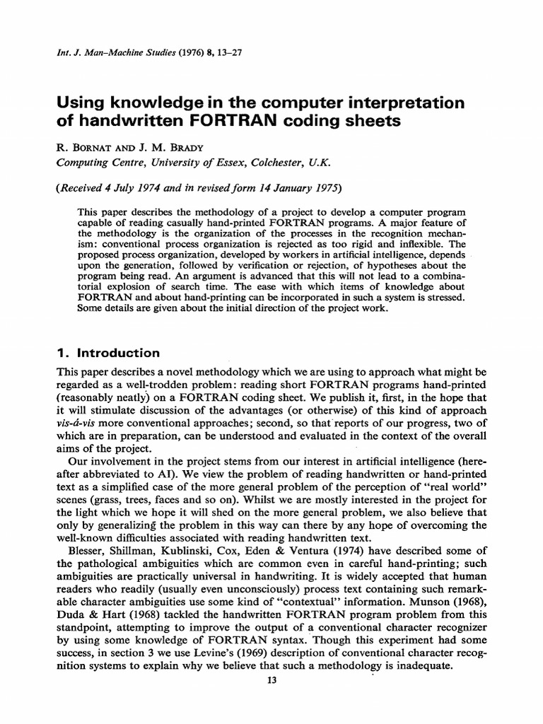 Using - Knowledge - in - The - Computer - Interpretation of Handwritten ...
