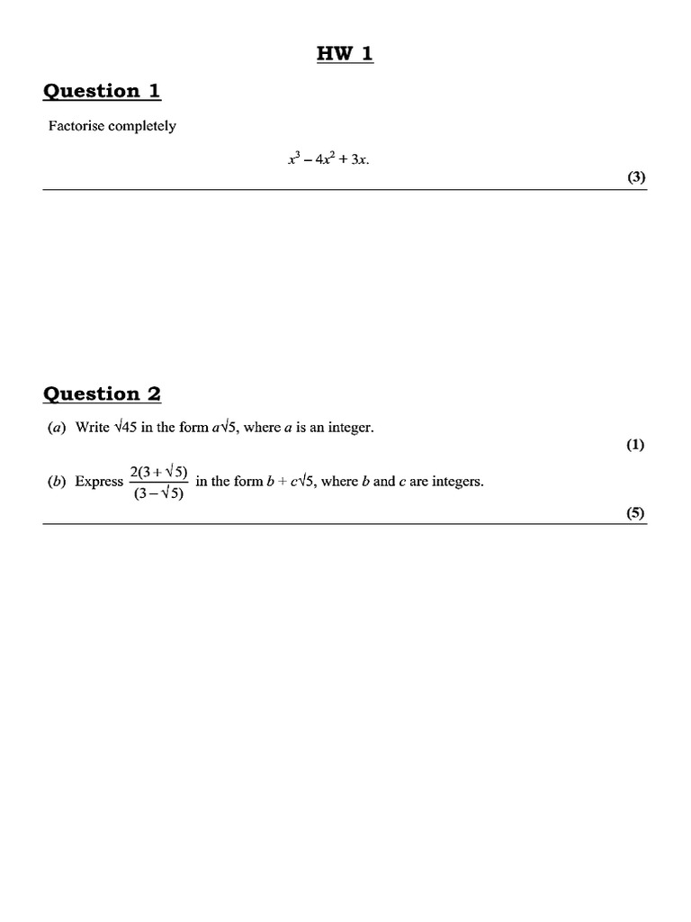 HW 1 | PDF