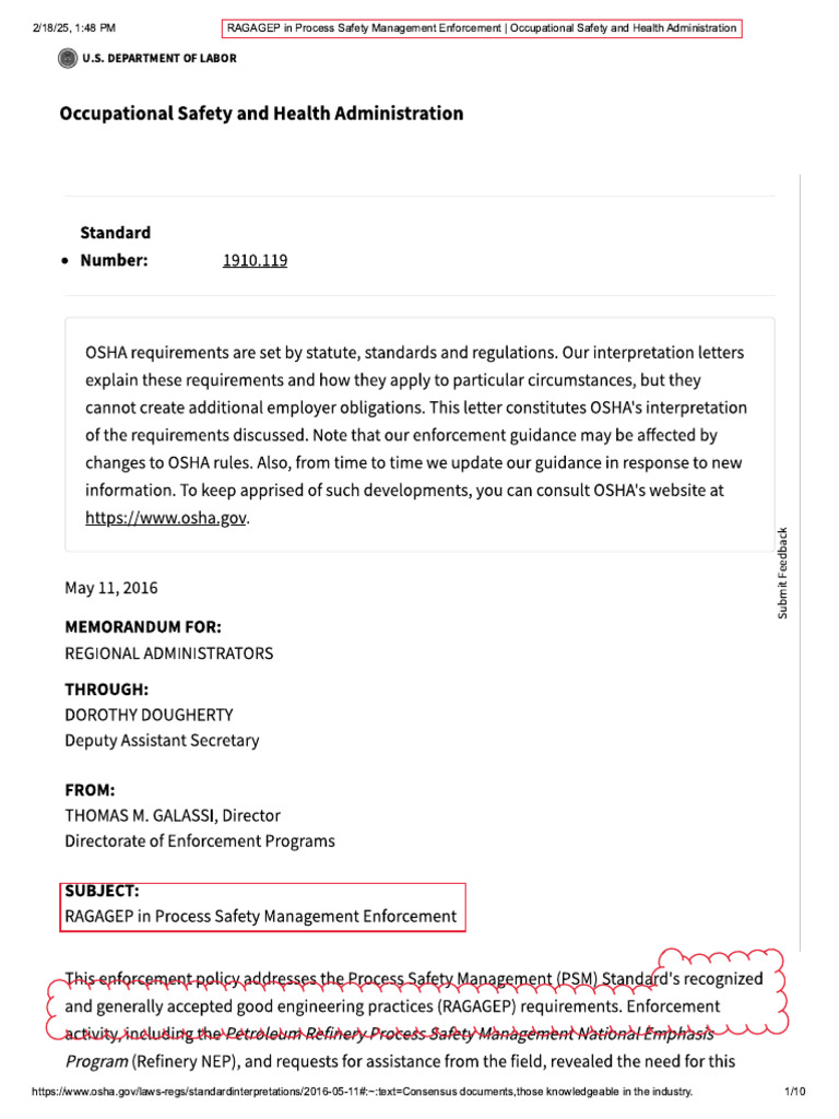 RAGAGEP in Process Safety Management En.. | PDF