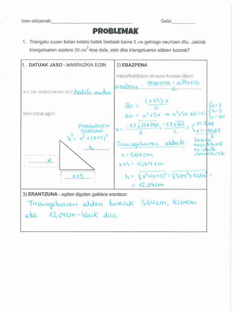 Problemak EBATZITA | PDF