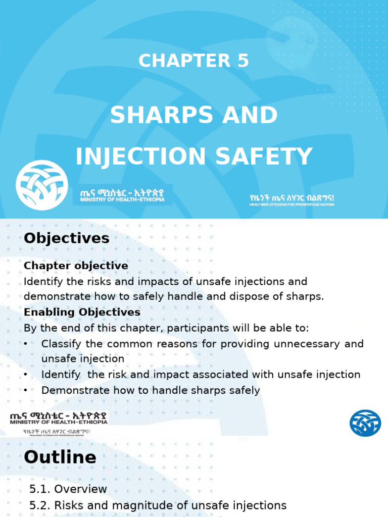 Chapter 5 Sharps and Injection Safety | PDF | Injection (Medicine ...
