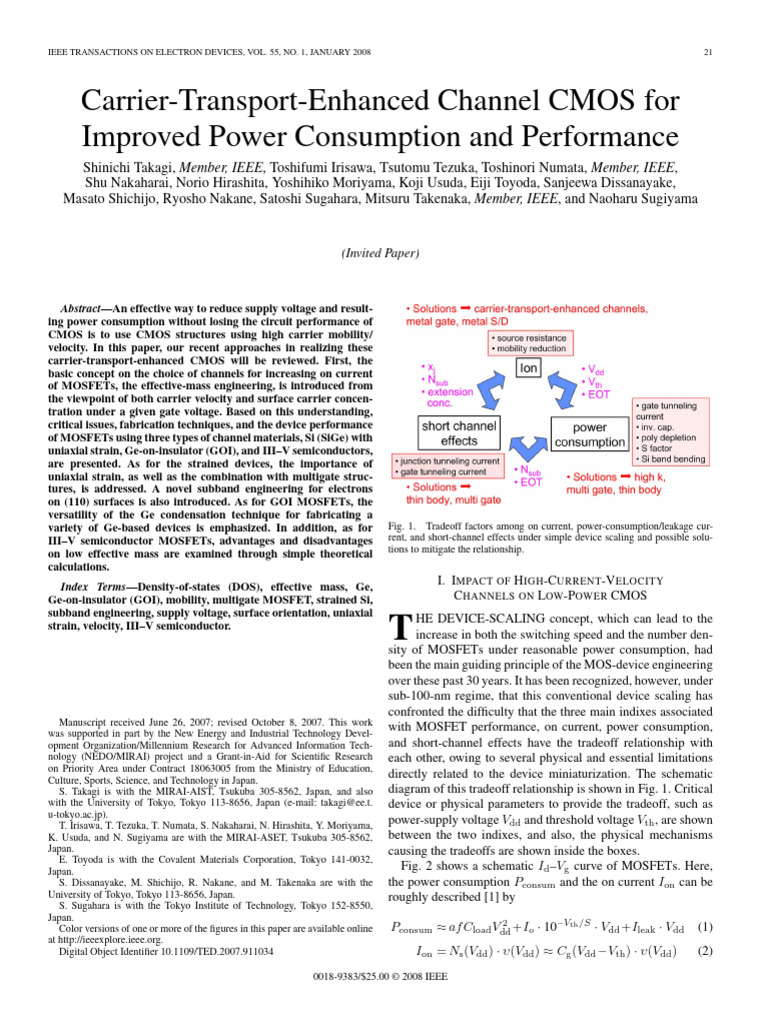 Carrier-Transport-Enhanced Channel CMOS For | PDF | Mosfet | Field ...
