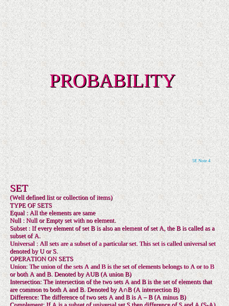 7 Prob Rules Properties Concept of Set Theory 11032025 123646pm | PDF | Probability ...