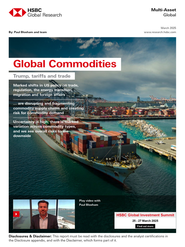 Commodity Market Outlook 2025 | PDF | Tariff | Price Of Oil