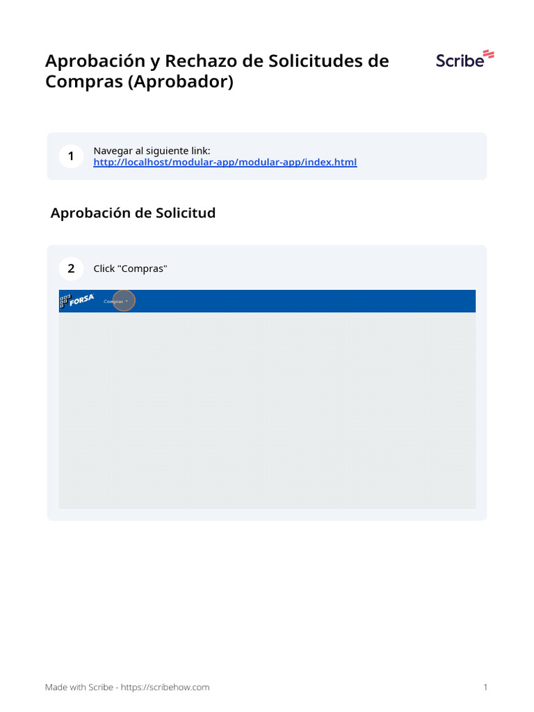 Aprobación y Rechazo de Solicitudes de Compras (Aprobador) | PDF