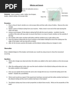 Dialysis Tubing Osmosis Experiment | PDF | Chemistry | Physical Sciences