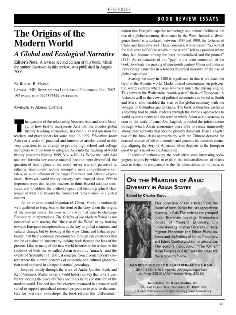 The Origins of The Modern World A Global and Ecological Narrative | PDF ...