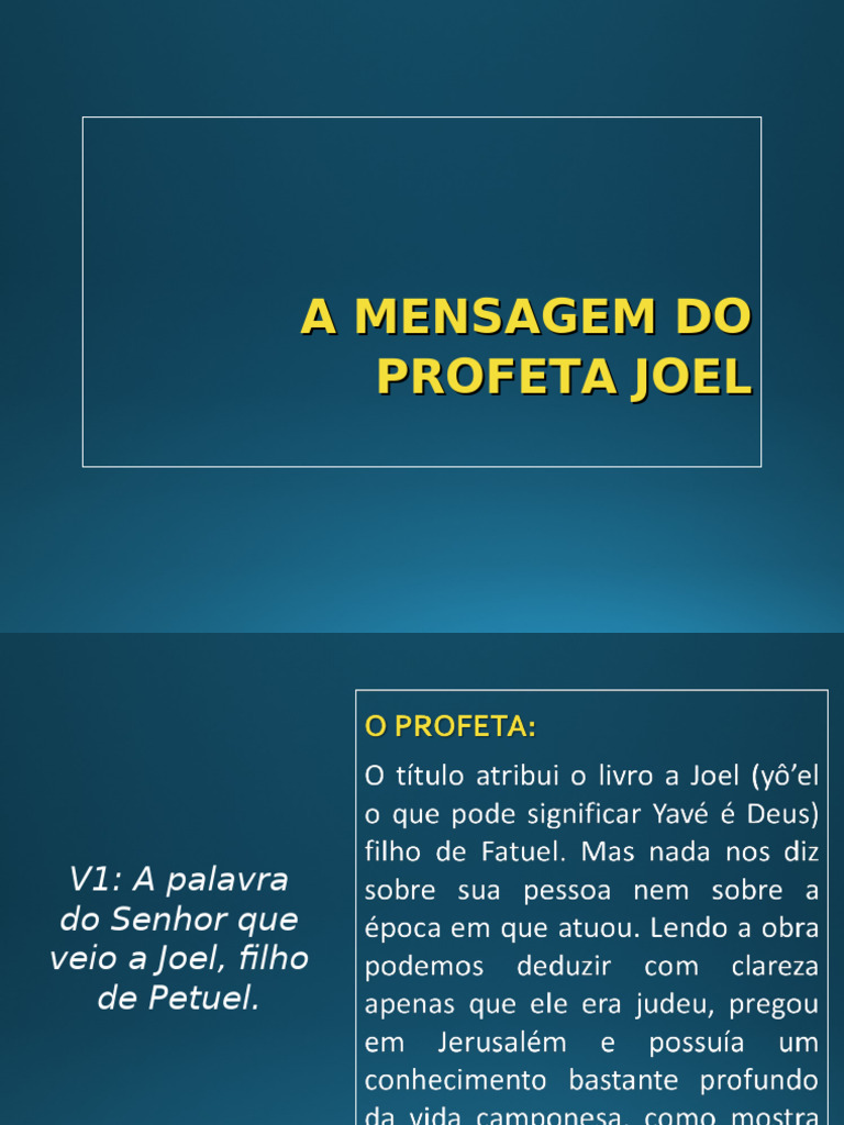 Aula Joel | PDF