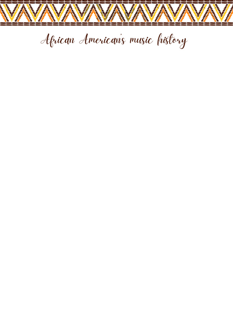 African American Music History | PDF