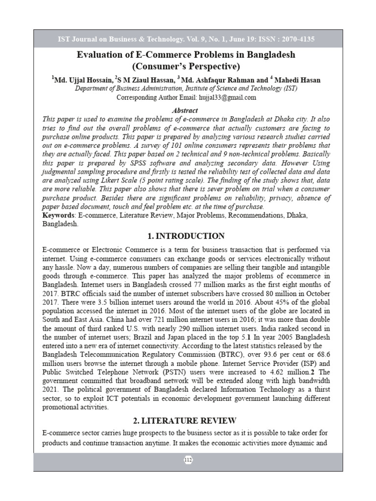 13 Evaluation of E Commerce Problems in Bangladesh | PDF | E Commerce | Internet