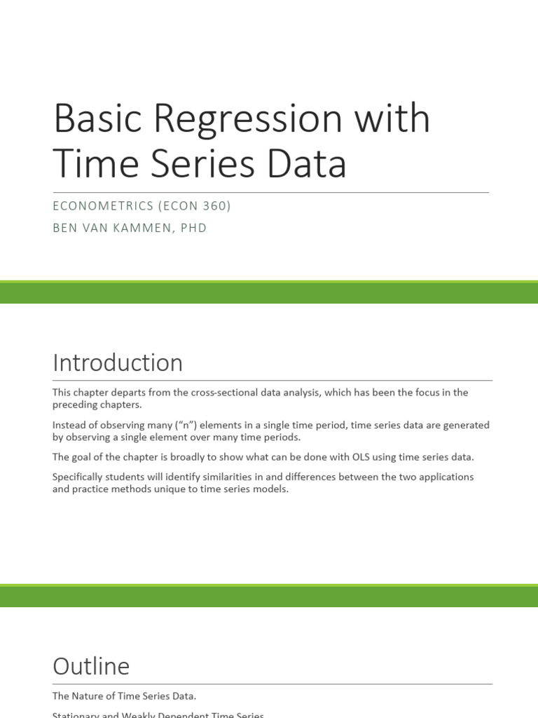 09 - Regression With Time Series Data | PDF | Stationary Process | Time Series